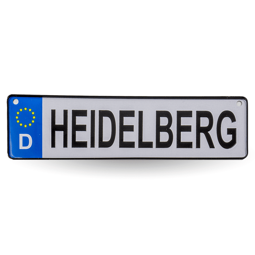 License plate "Heidelberg" – Mitbringsel aus Heidelberg